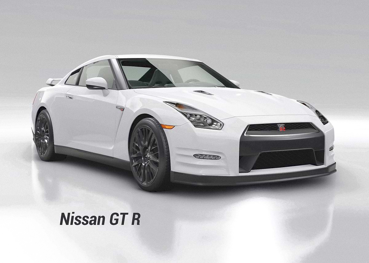 'Nissan GT R' Poster, picture, metal print, paint by One Line Artist ...