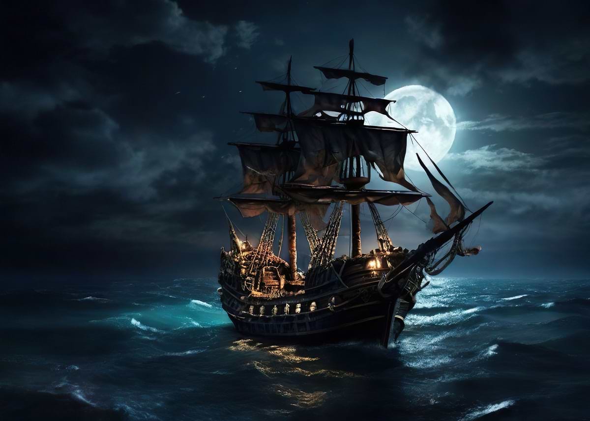 'Pirate Ship Walking' Poster, picture, metal print, paint by Wiski Play ...