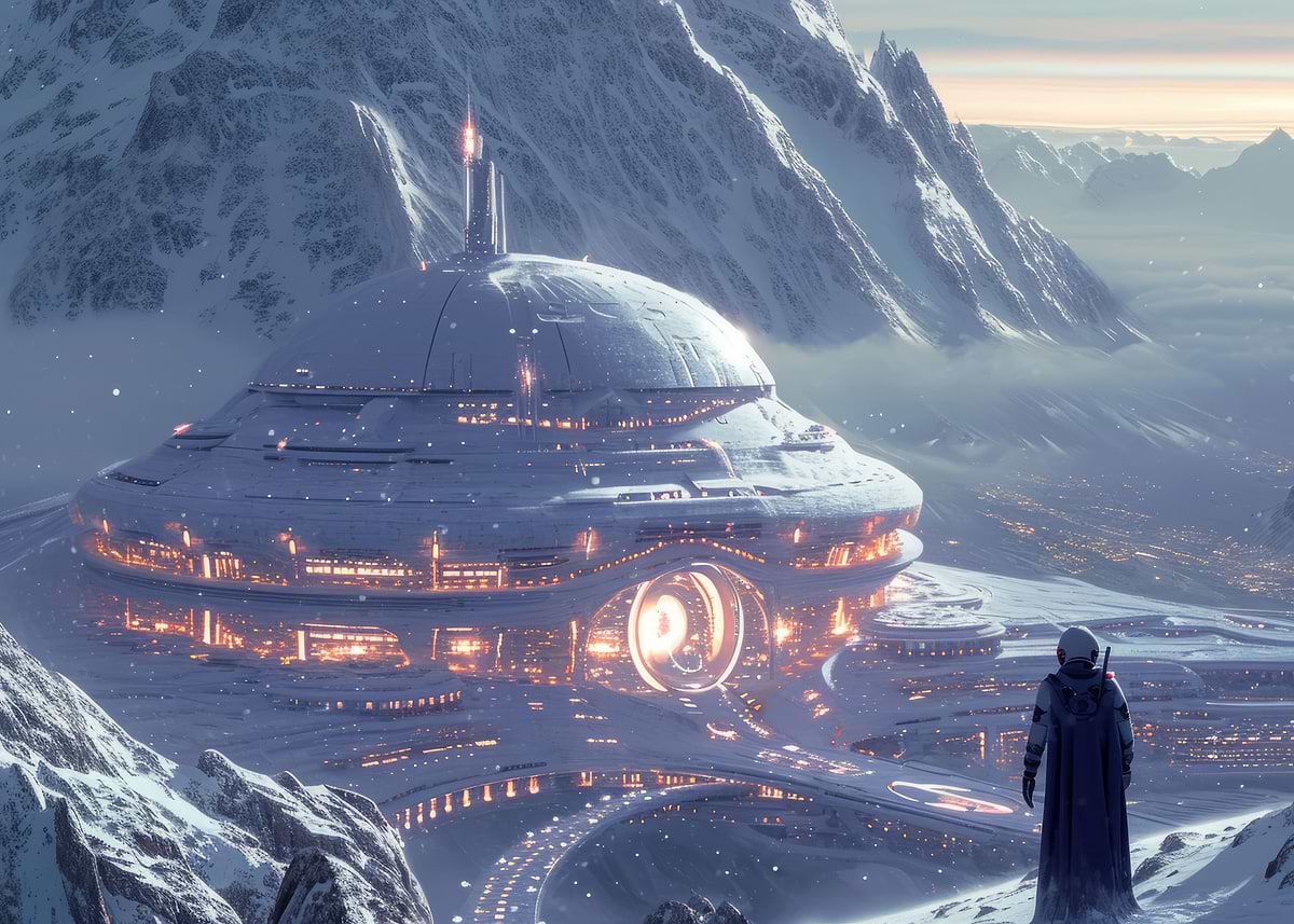 'Alpine Galactic Outpost' Poster, picture, metal print, paint by MiTo ...