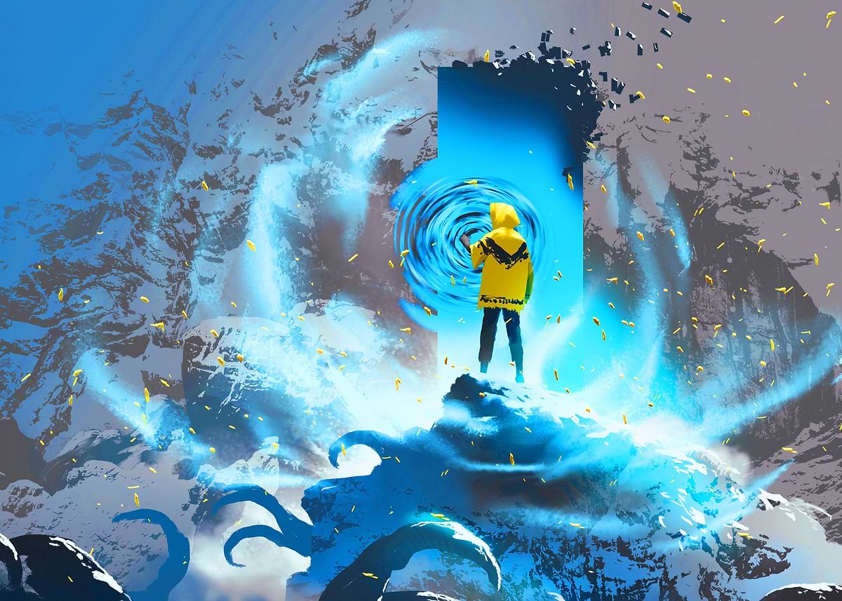 'The Teleport Gate' Poster, picture, metal print, paint by Lestat de ...