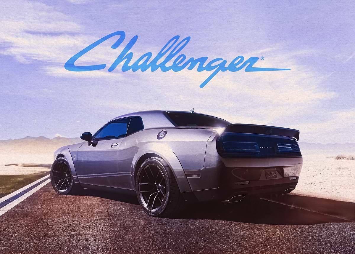 'Dodge Challenger' Poster, picture, metal print, paint by Lee Rocks ...