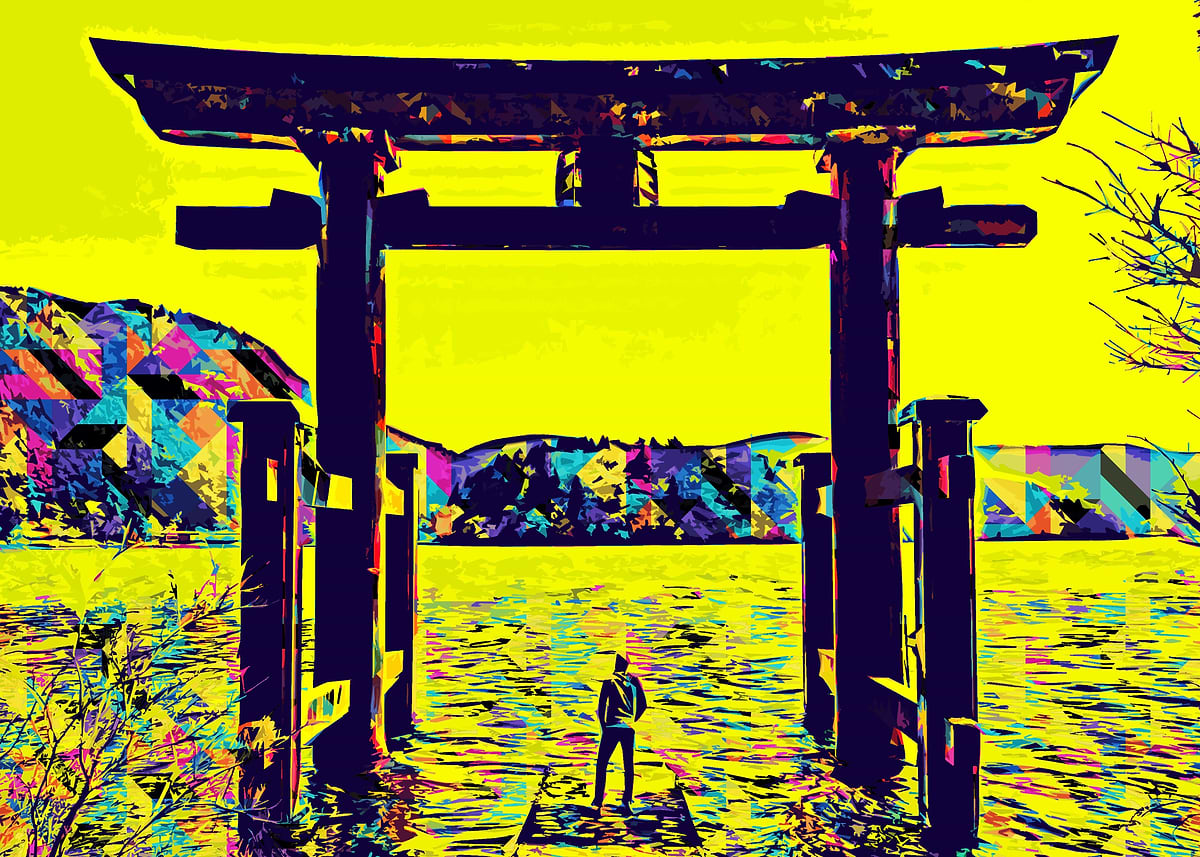 'Hokane Jinja Shrine' Poster, picture, metal print, paint by Zaenal Art ...