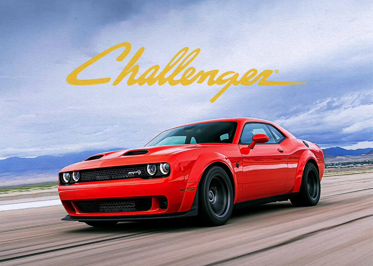 'Dodge Challenger' Poster, picture, metal print, paint by Lee Rocks ...