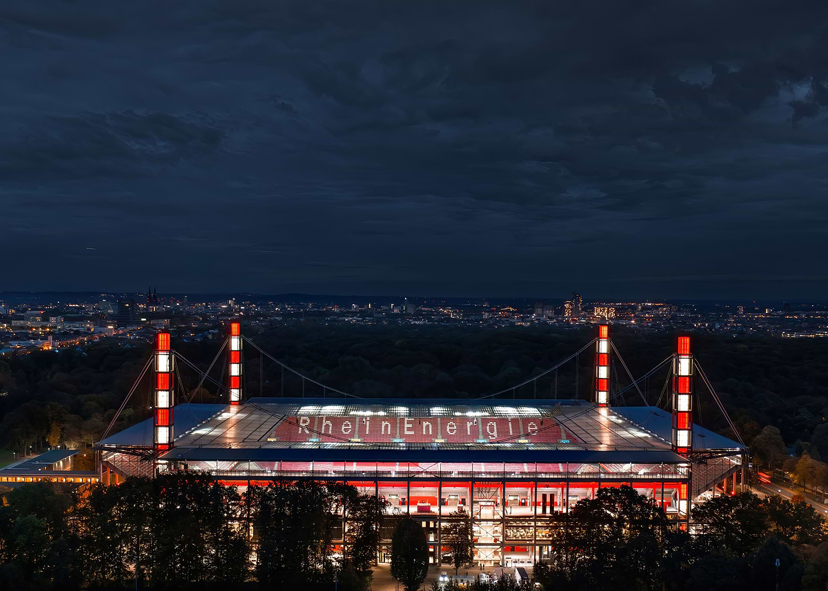 'Rheinenergiestadionfussbal' Poster, picture, metal print, paint by Leika Satoshi | Displate