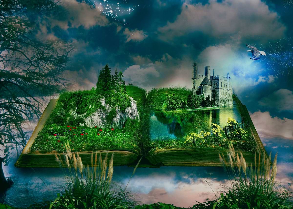 'Fantasy Book' Poster, picture, metal print, paint by Dyn Creative ...