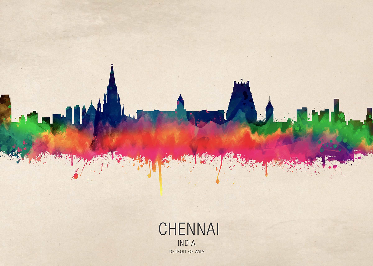 'Chennai Detroit Of Asia' Poster, picture, metal print, paint by Jones ...