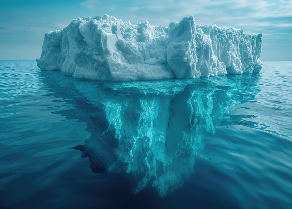 'Iceberg in blue waters' Poster, picture, metal print, paint by ...