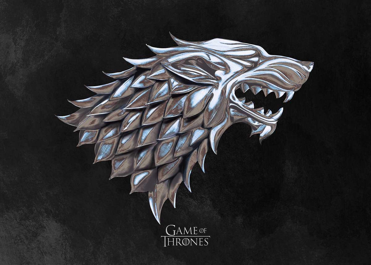 'Stark Metallic' Poster, picture, metal print, paint by Game of Thrones ...