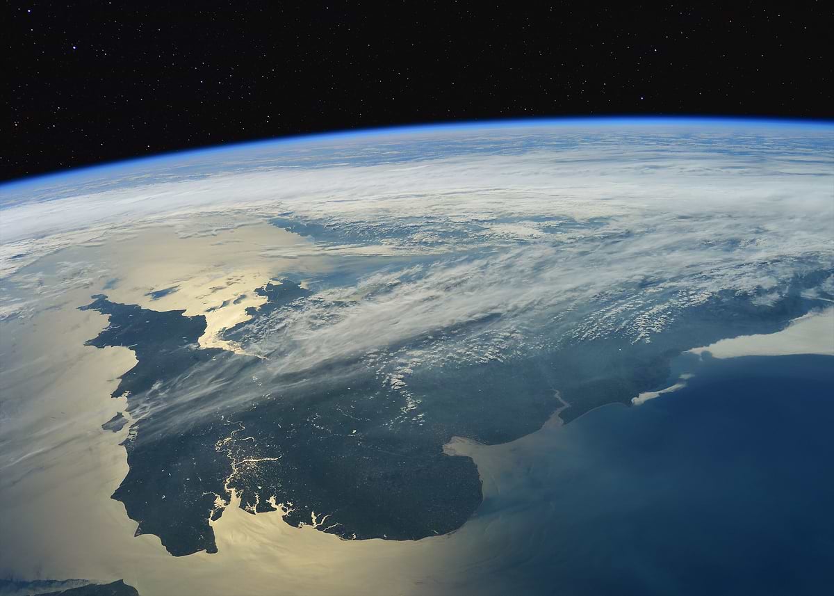 'Great Britain from Space' Poster, picture, metal print, paint by ...