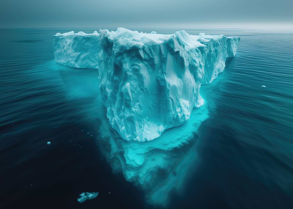 'Iceberg in blue waters' Poster, picture, metal print, paint by ...