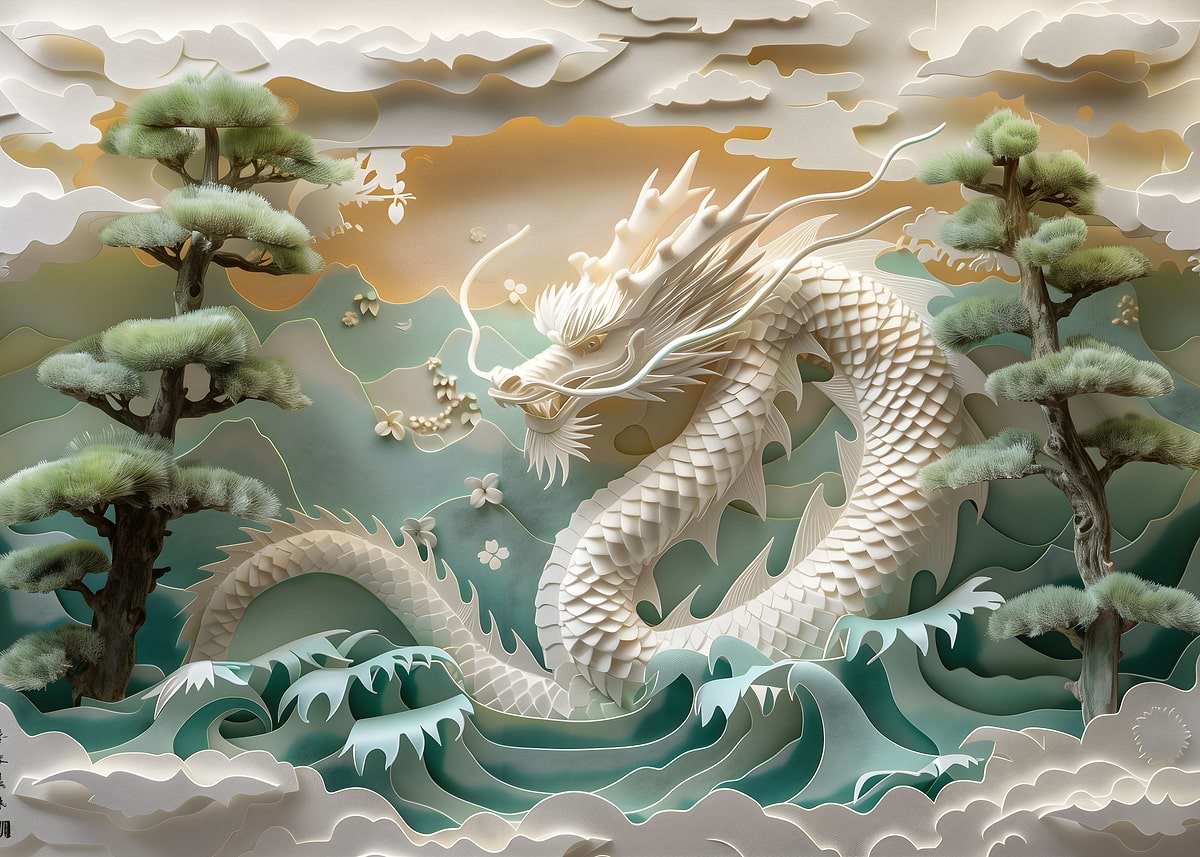 'Lake Dragon' Poster, picture, metal print, paint by EvasDreamDesigns ...
