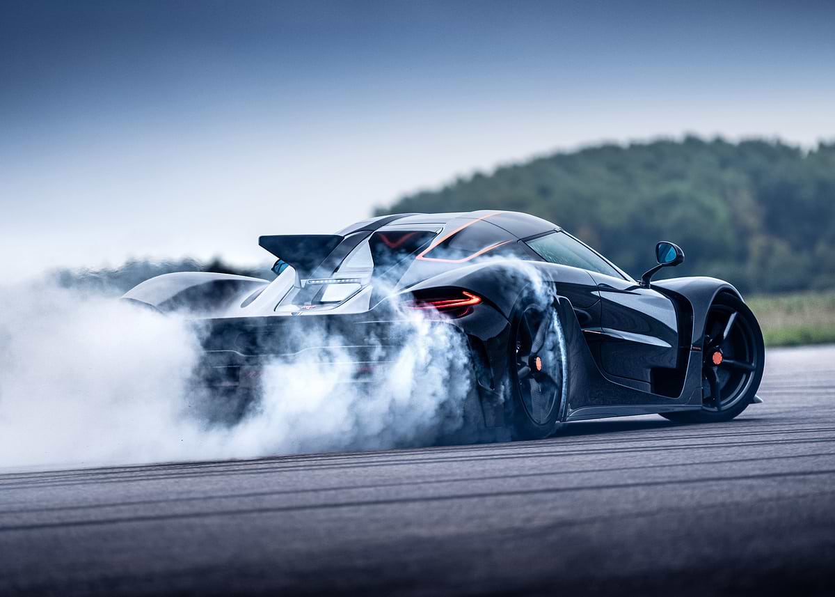 'KOENIGSEGG JESKO BURNOUT' Poster, picture, metal print, paint by Nex ...