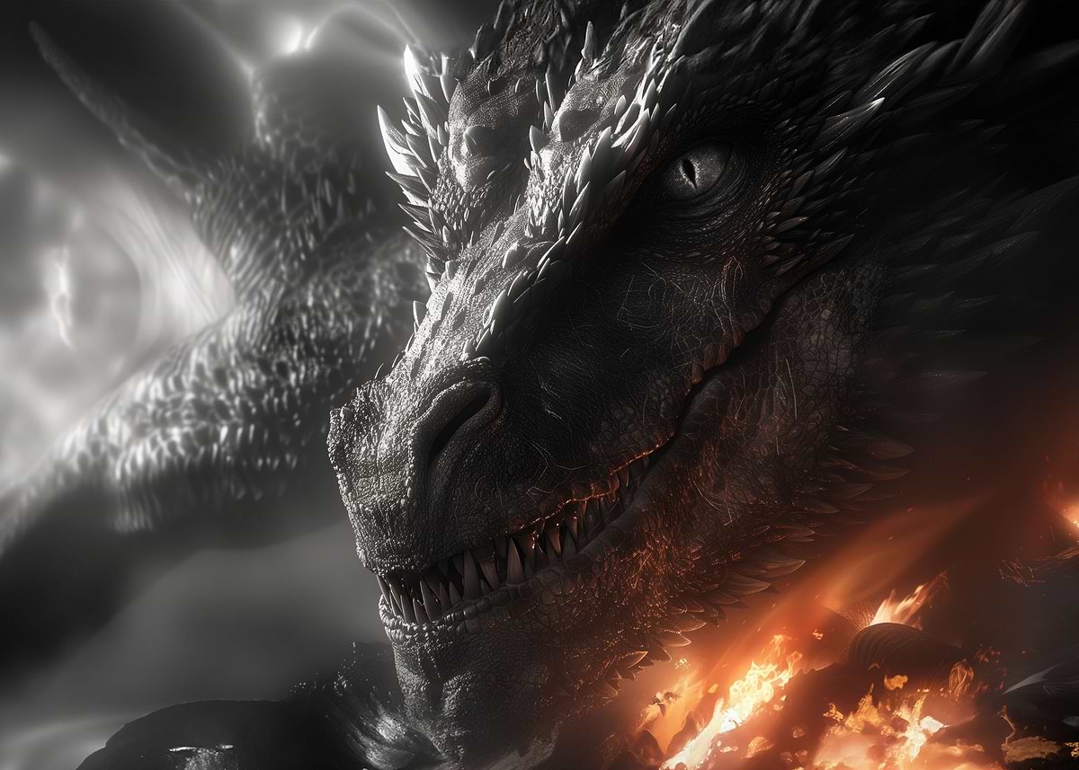'Dragon theme' Poster, picture, metal print, paint by Artsynth | Displate