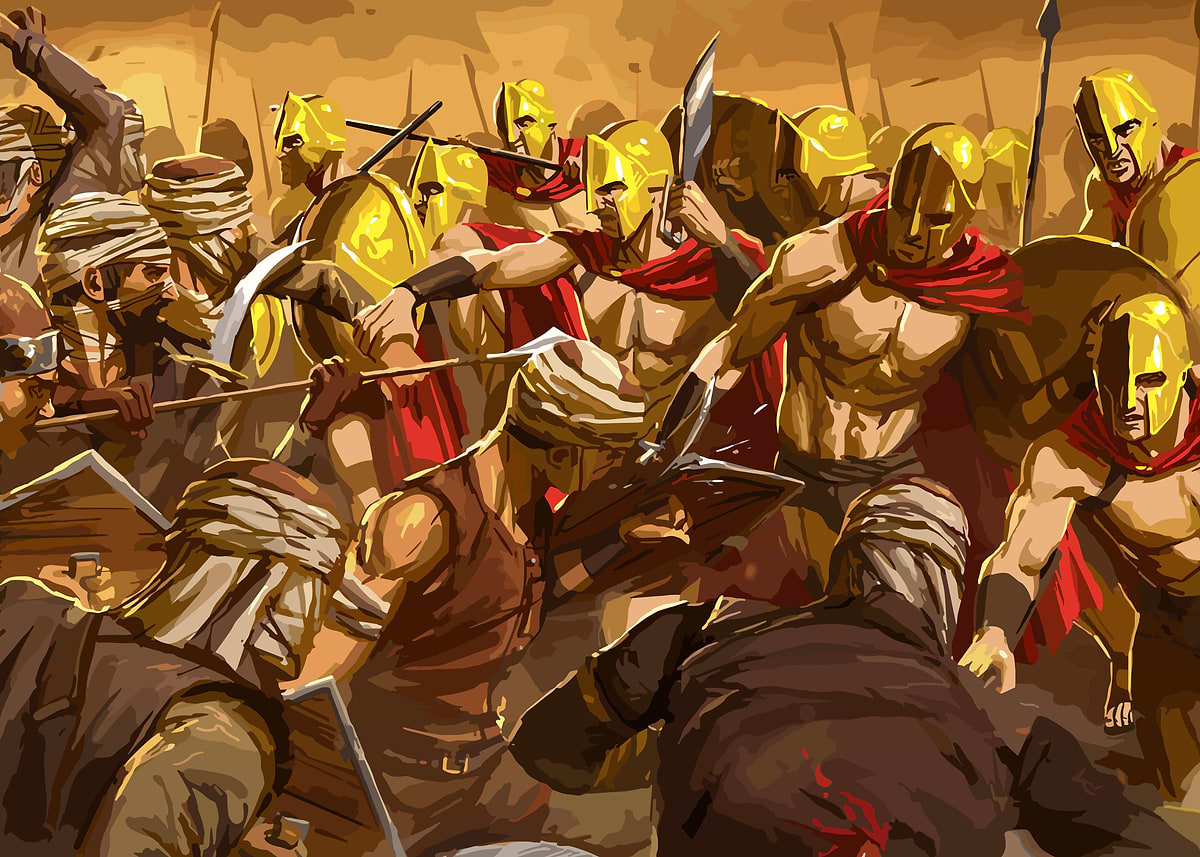 '300 Soldier spartan' Poster, picture, metal print, paint by Very ...