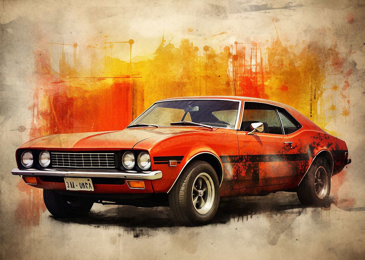 'Classic car AMC AMX' Poster, picture, metal print, paint by Ahsan ...