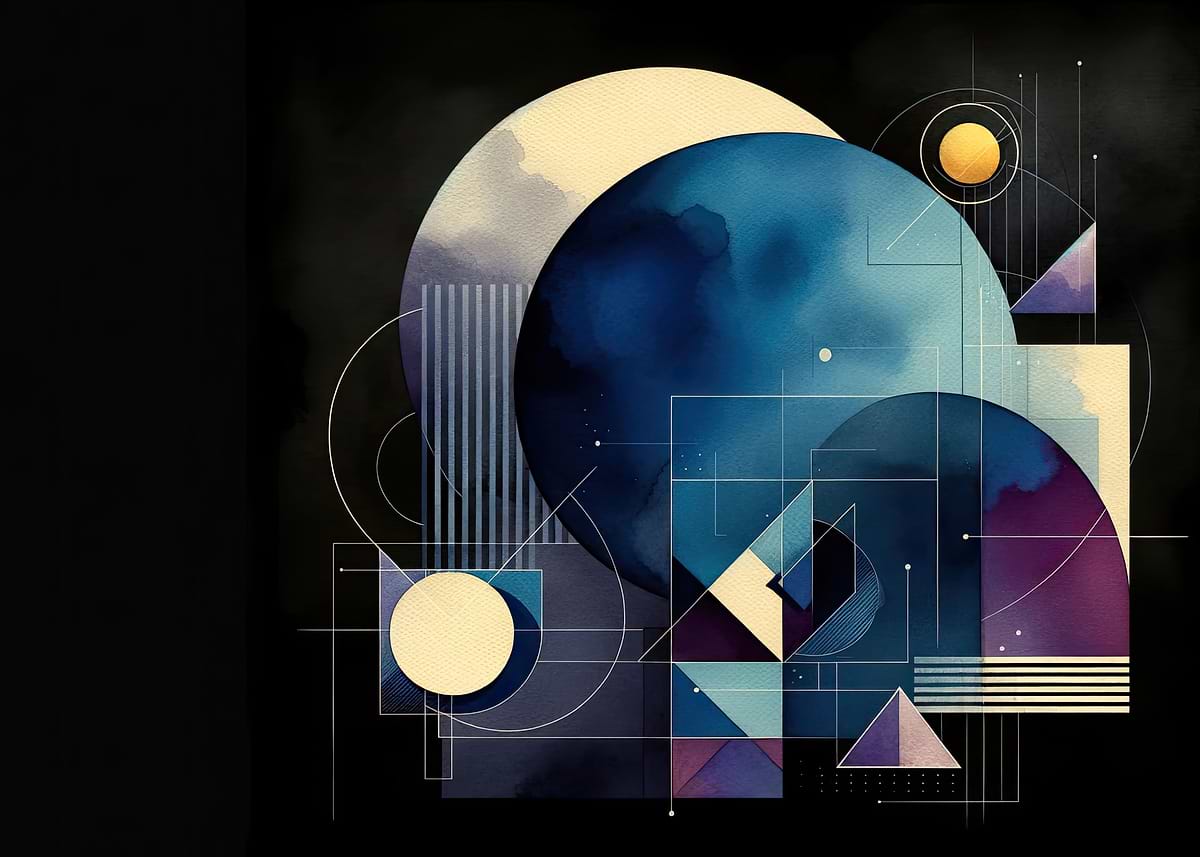 'Geometric Fusion Art' Poster, picture, metal print, paint by Markus ...