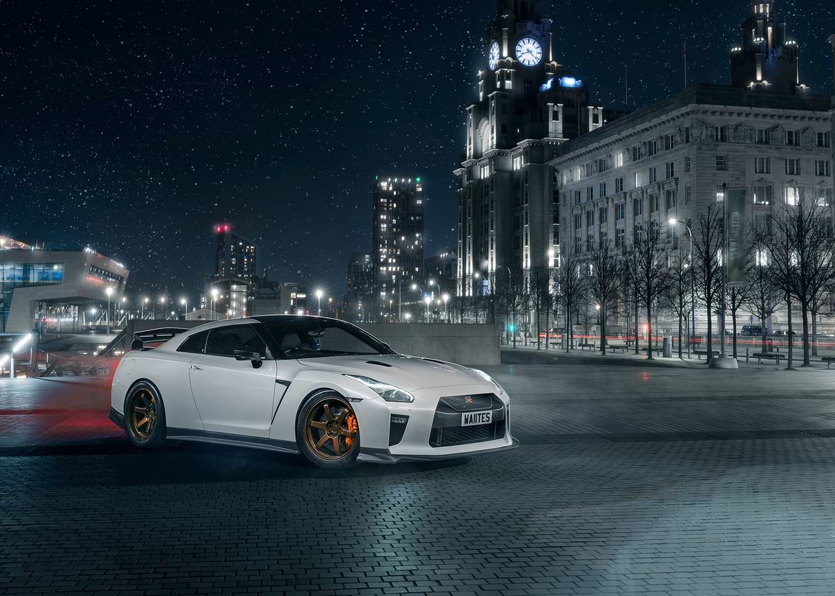 'Nissan GTR' Poster, picture, metal print, paint by Law Yen | Displate