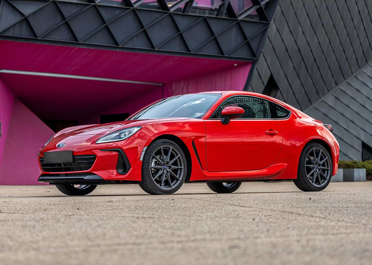 'Red Subaru BRZ 2023' Poster, picture, metal print, paint by RevArt ...