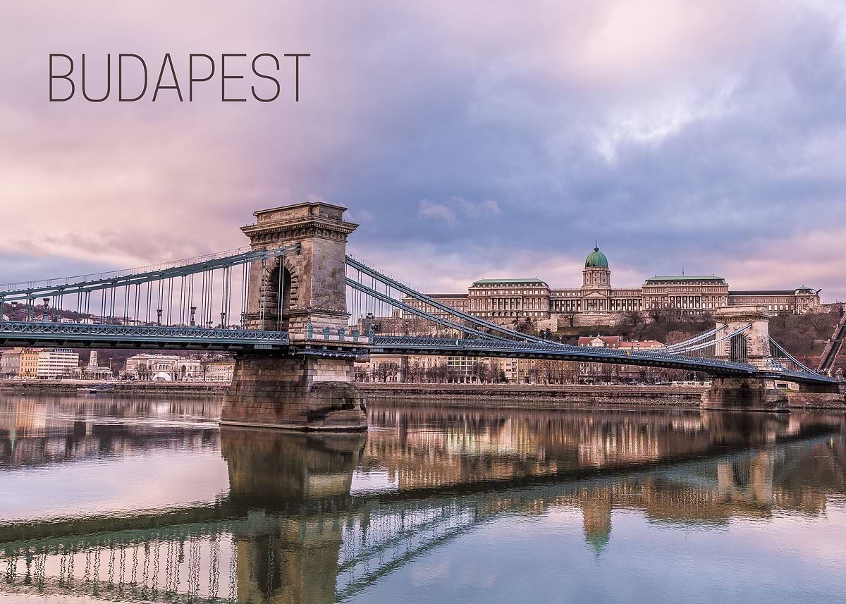 'Budapest Chain Bridge' Poster, picture, metal print, paint by Nils ...
