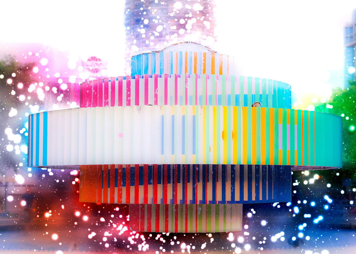 'Agam fountain at Dizengoff' Poster, picture, metal print, paint by ...