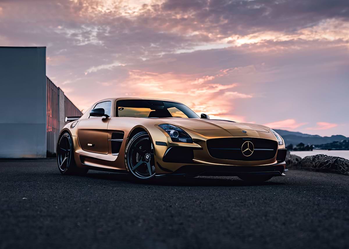 'Mercedes SLS AMG' Poster, picture, metal print, paint by Ma Chan ...