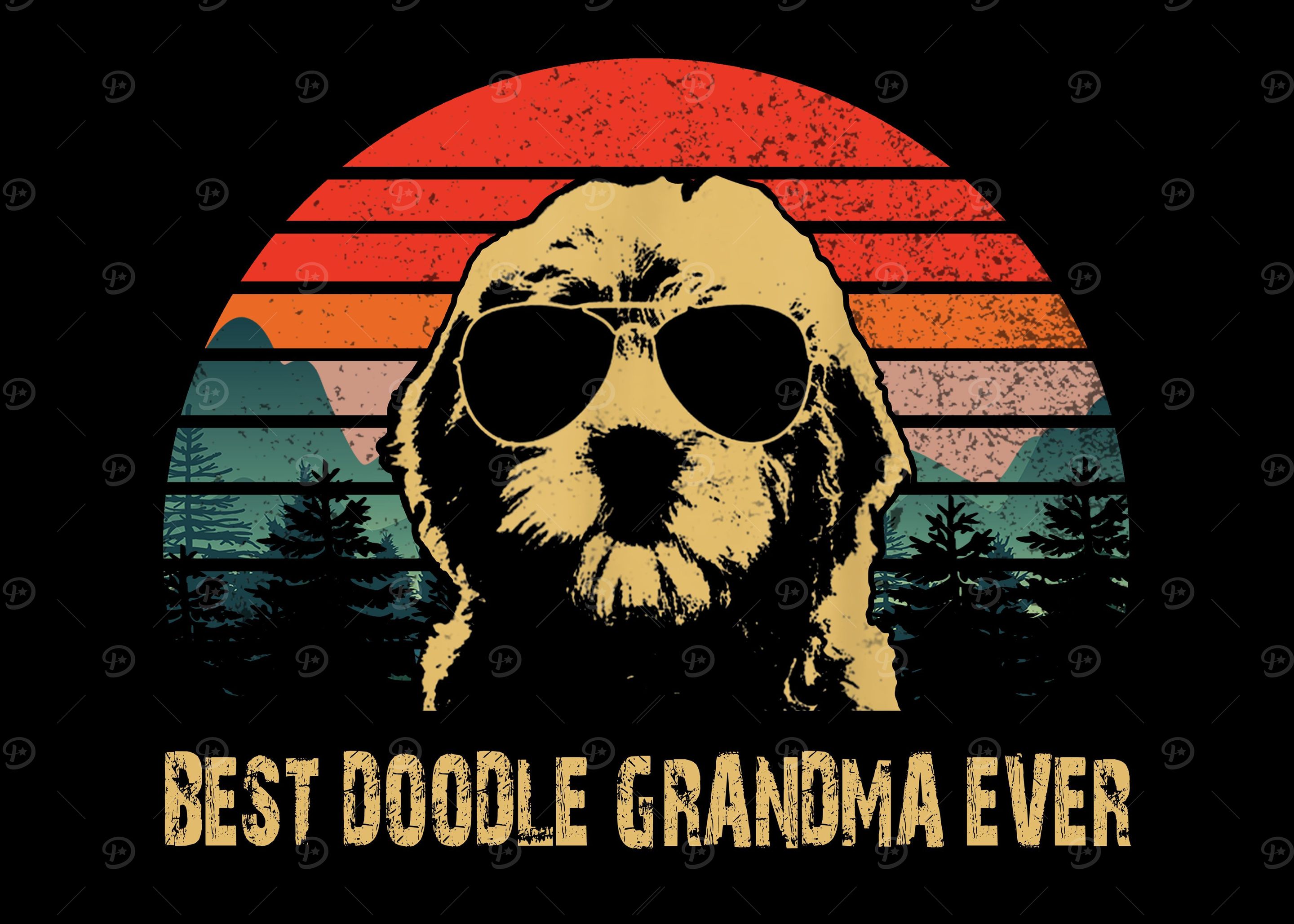 'best doodle grandma ever' Poster, picture, metal print, paint by ...