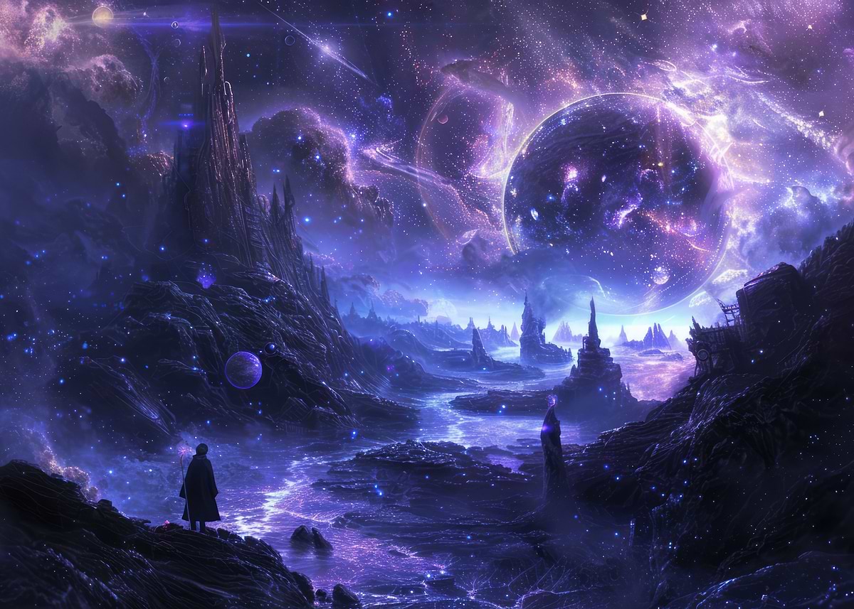 'Space nomad' Poster, picture, metal print, paint by E | Displate