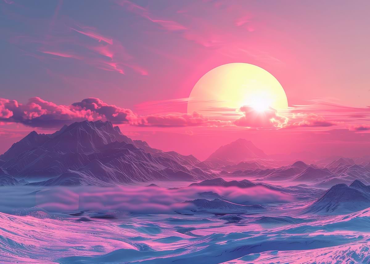 'Vaporwave Sunset' Poster, picture, metal print, paint by wellyans ...