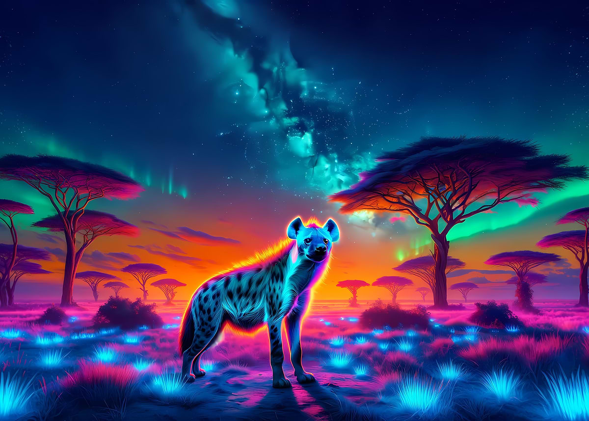 'Scout of the Neon Wild ' Poster, picture, metal print, paint by Devran ...