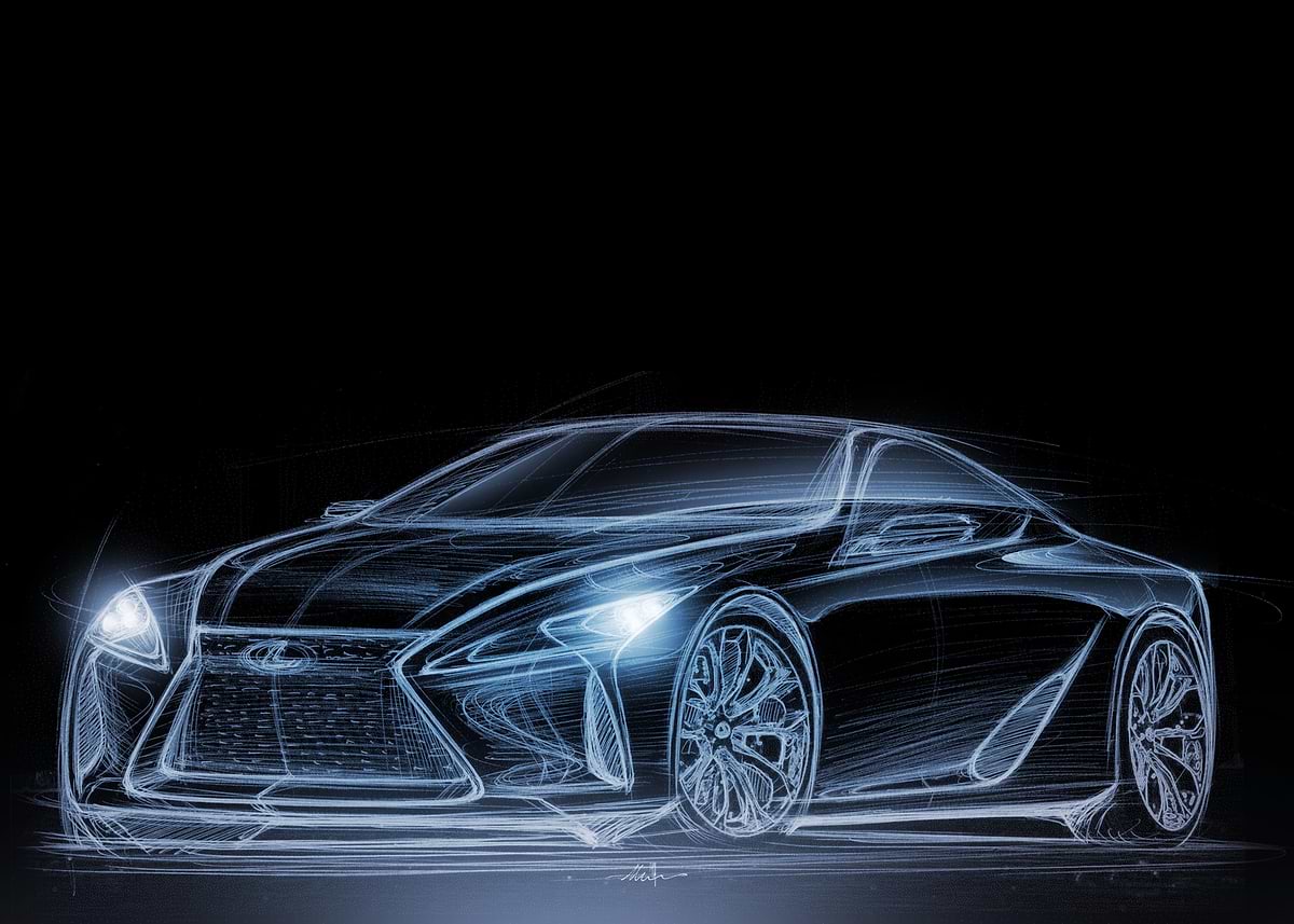 'Lexus LC sketch' Poster, picture, metal print, paint by GIANNIS ...