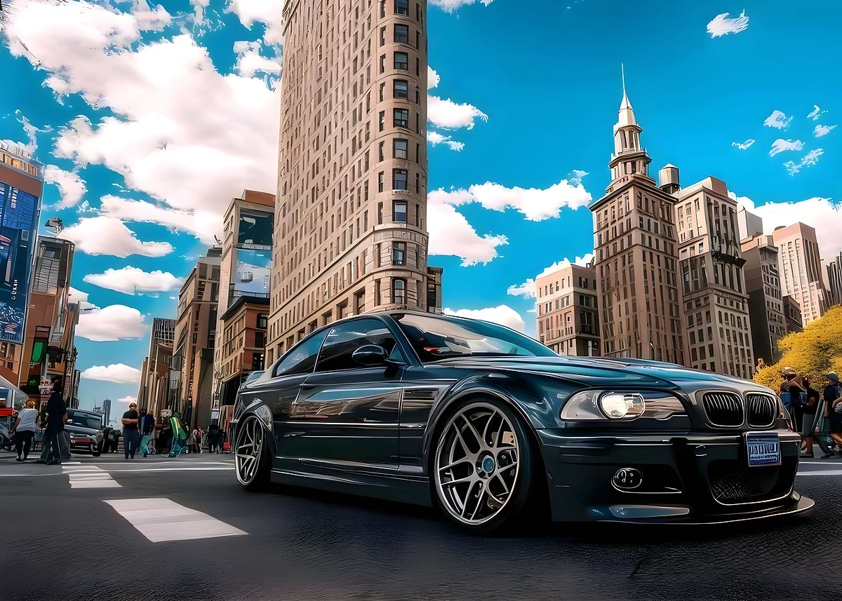'Bmw e46 M3' Poster, picture, metal print, paint by Super Car | Displate