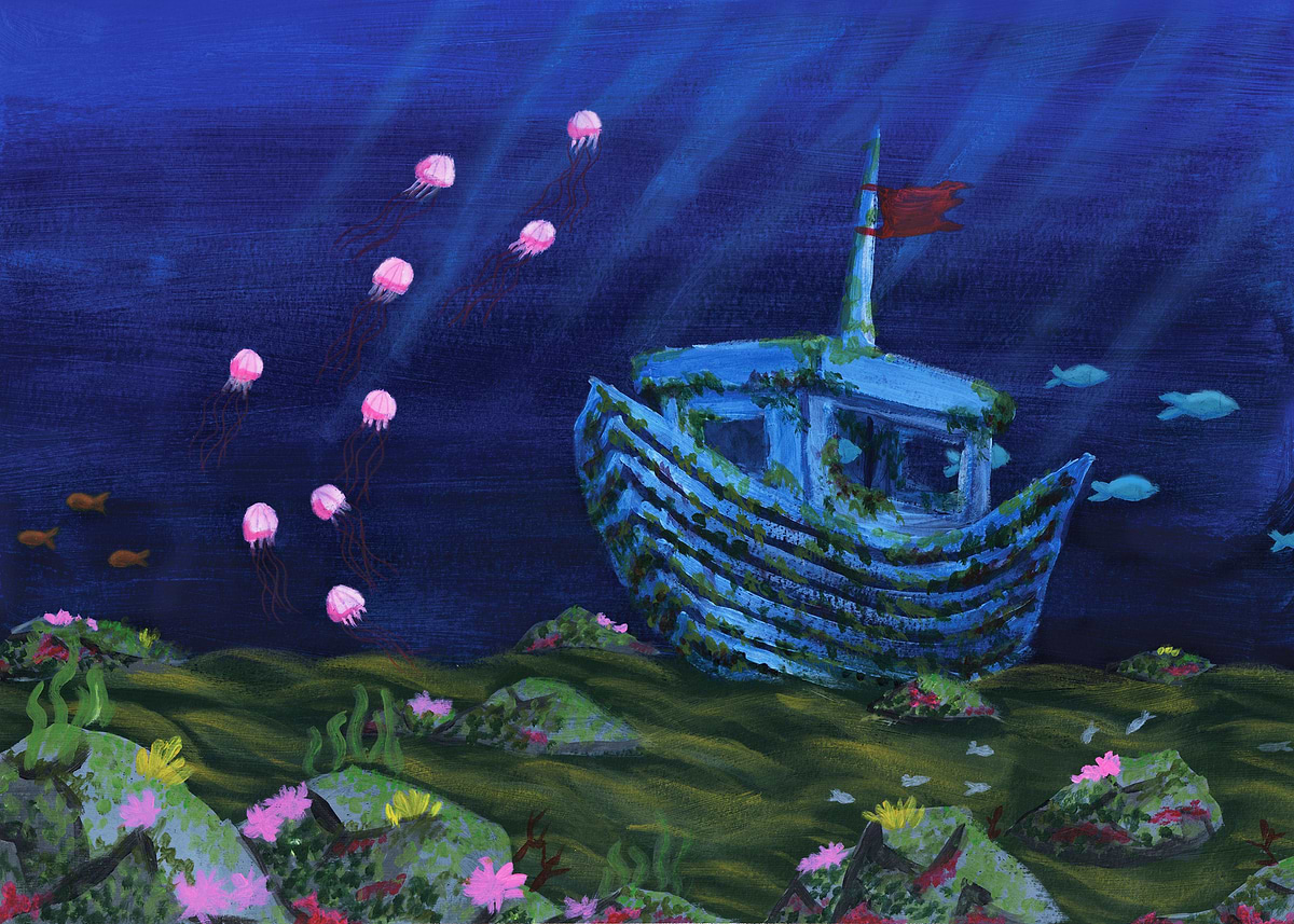 'Ocean Floor' Poster, picture, metal print, paint by JADE DEMEESTER ...