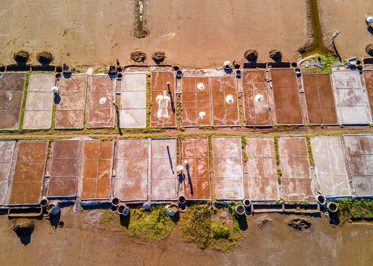 ' Aerial view of salt field' Poster, picture, metal print, paint by ...