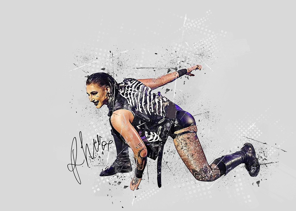 'Rhea Ripley' Poster, picture, metal print, paint by ART Five | Displate