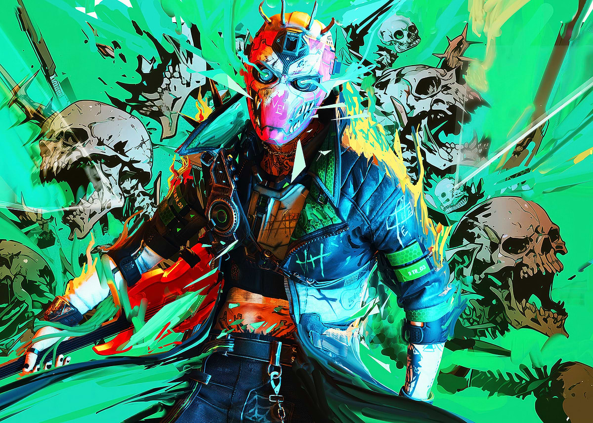 'fragpunk axon' Poster, picture, metal print, paint by death game ...