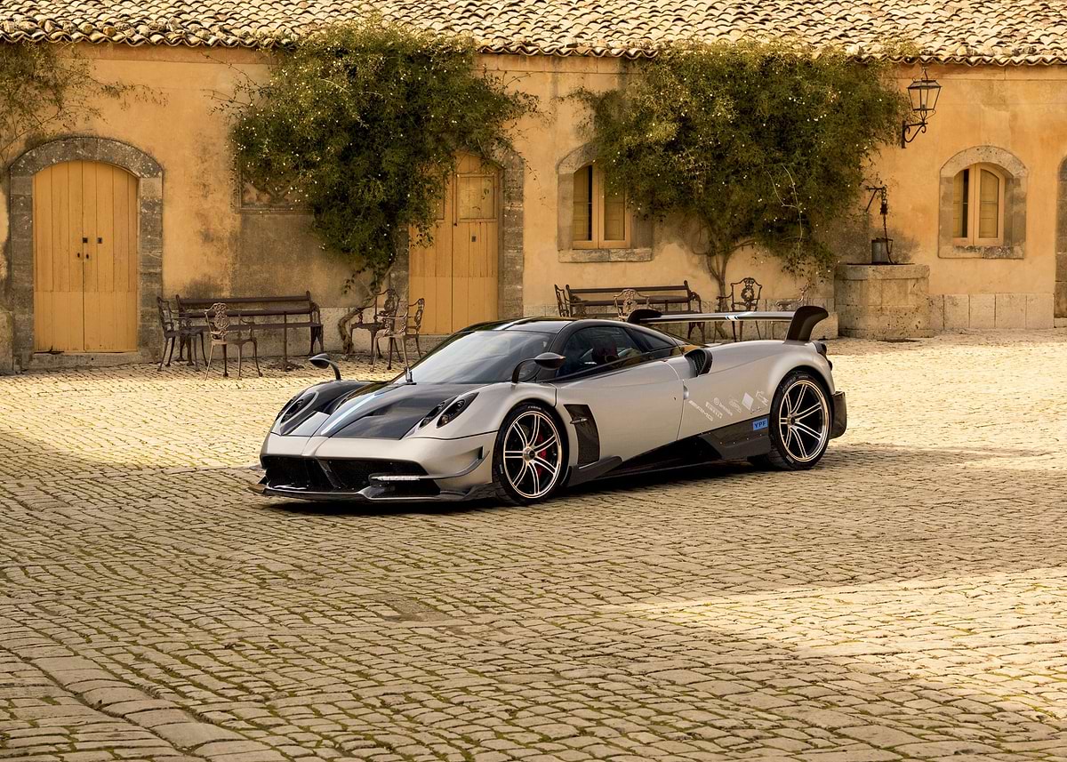 'Pagani black silver' Poster, picture, metal print, paint by Racing ...