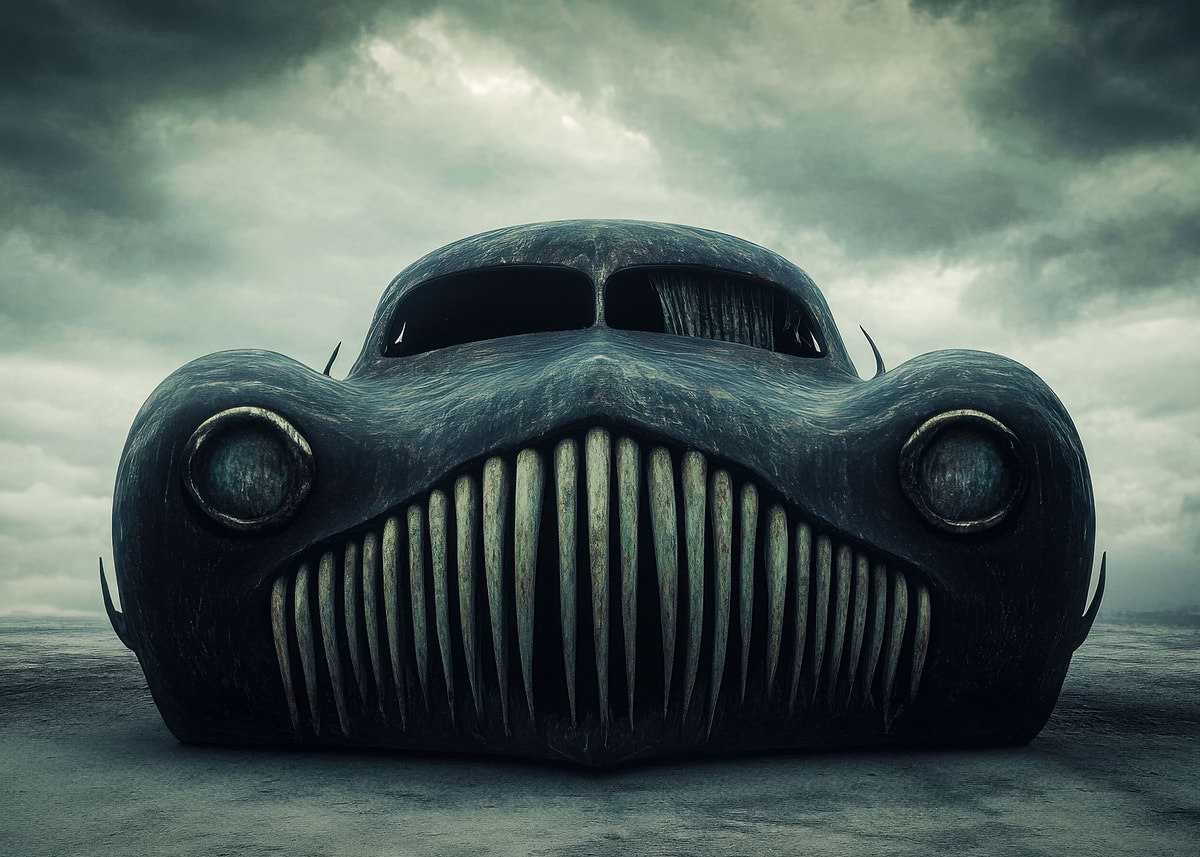 'Surreal Horror Car' Poster, picture, metal print, paint by Matthias ...
