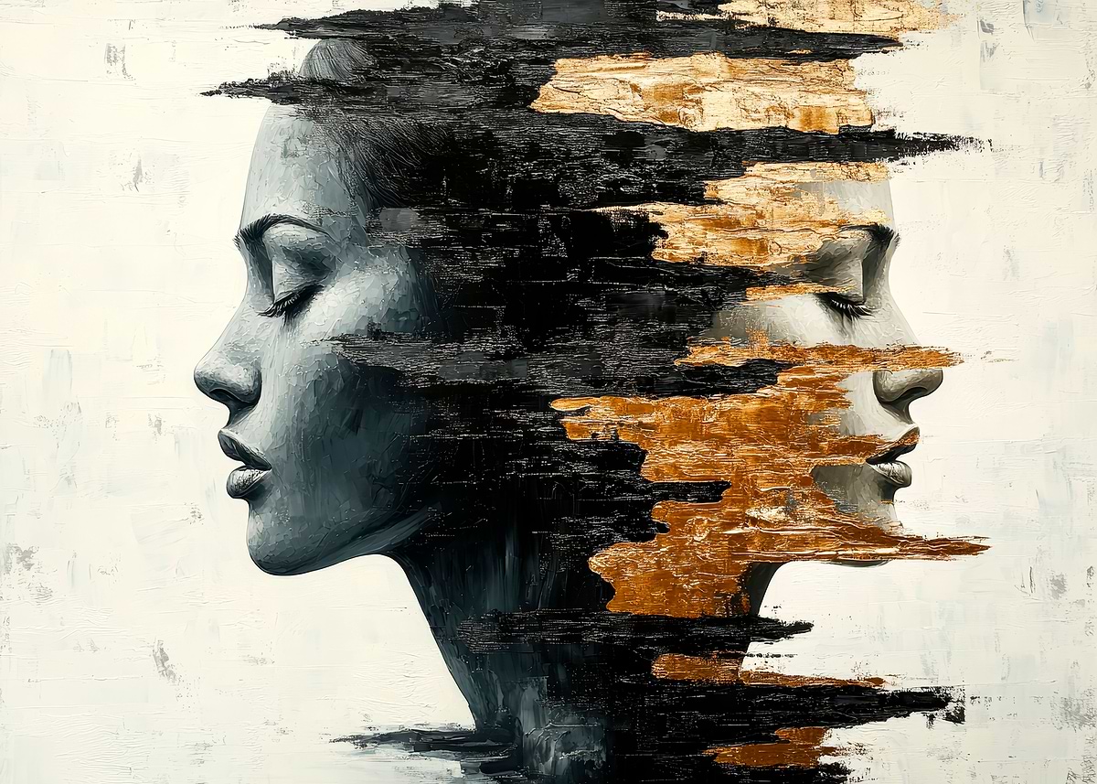 'Duality' Poster, picture, metal print, paint by Melanie Viola | Displate