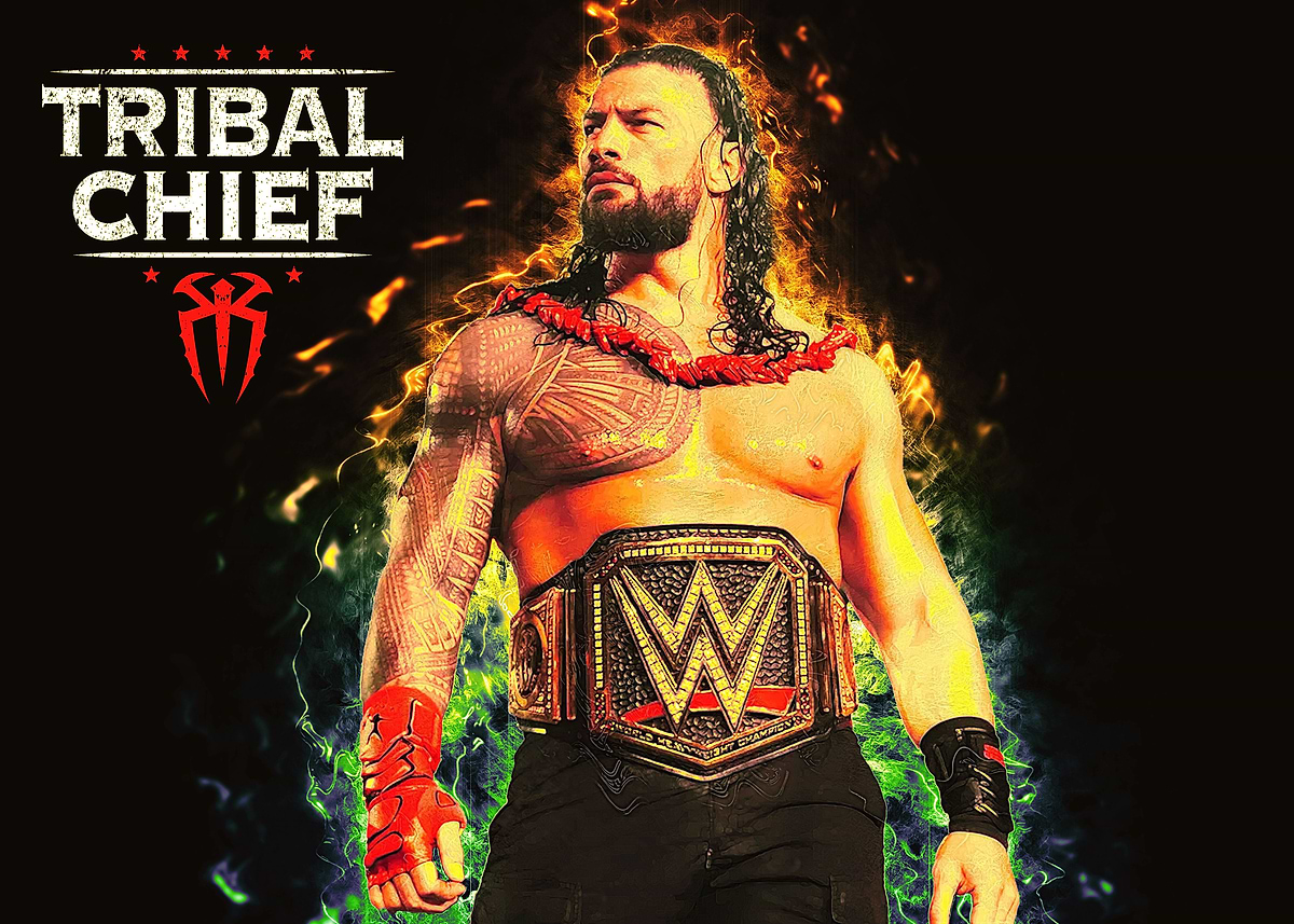 'Roman Reigns Muscle' Poster, picture, metal print, paint by Blood ...