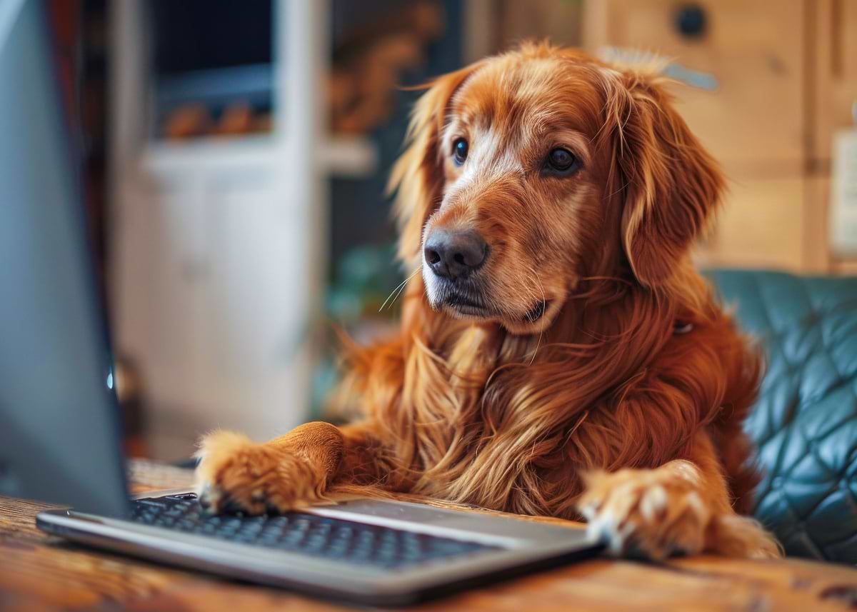 'Working like a dog 02' Poster, picture, metal print, paint by Matthias ...