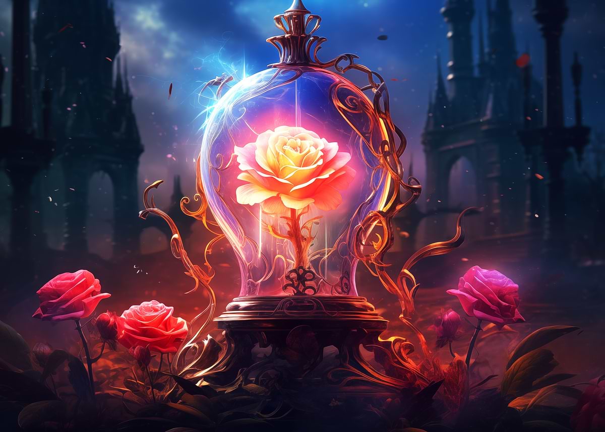 'Enchanted Rose Fantasy' Poster, picture, metal print, paint by Game ...