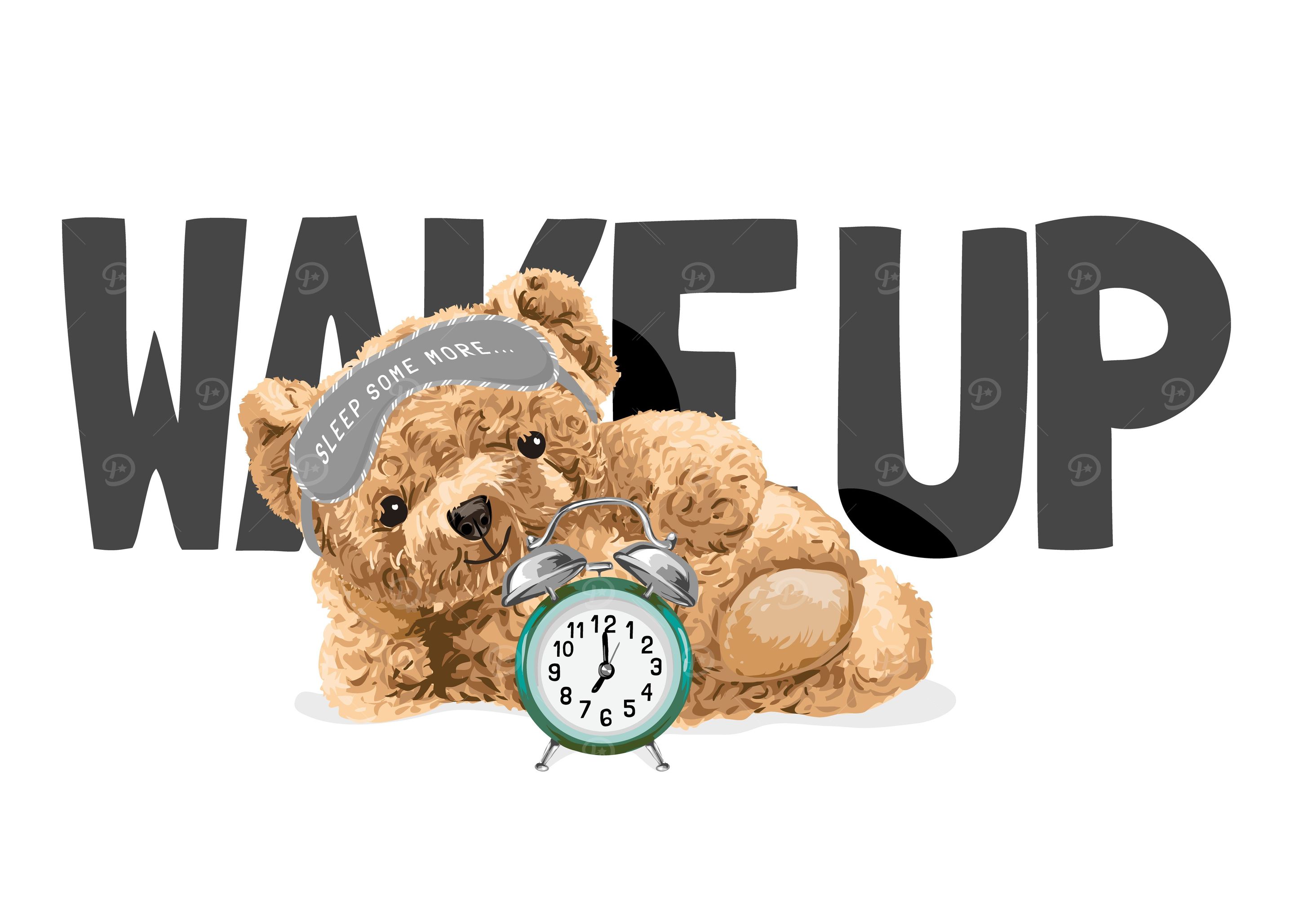 'Wake Up teddy bear' Poster, picture, metal print, paint by Lestat de ...