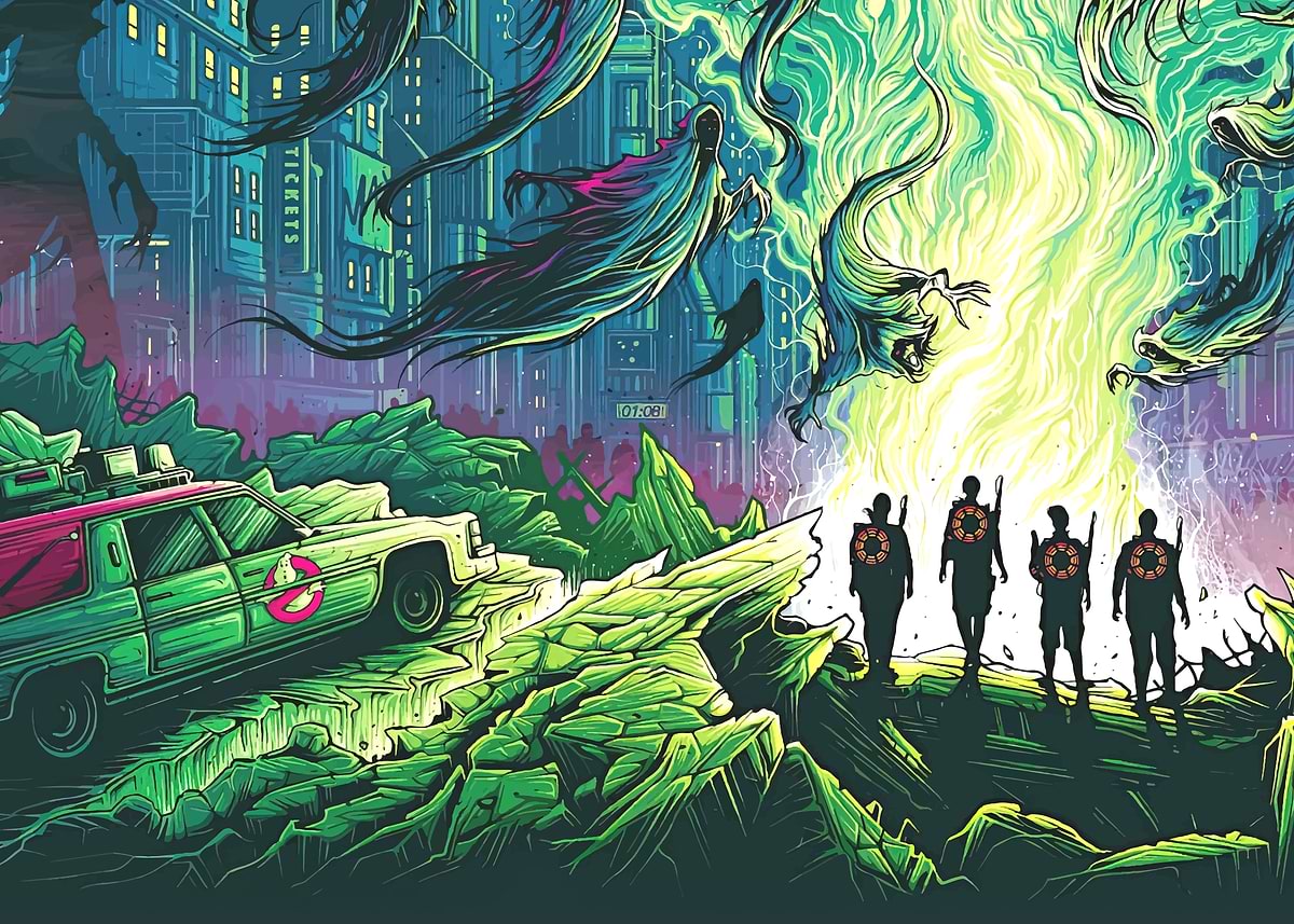 'ghostbusters' Poster, picture, metal print, paint by maju makmur ...