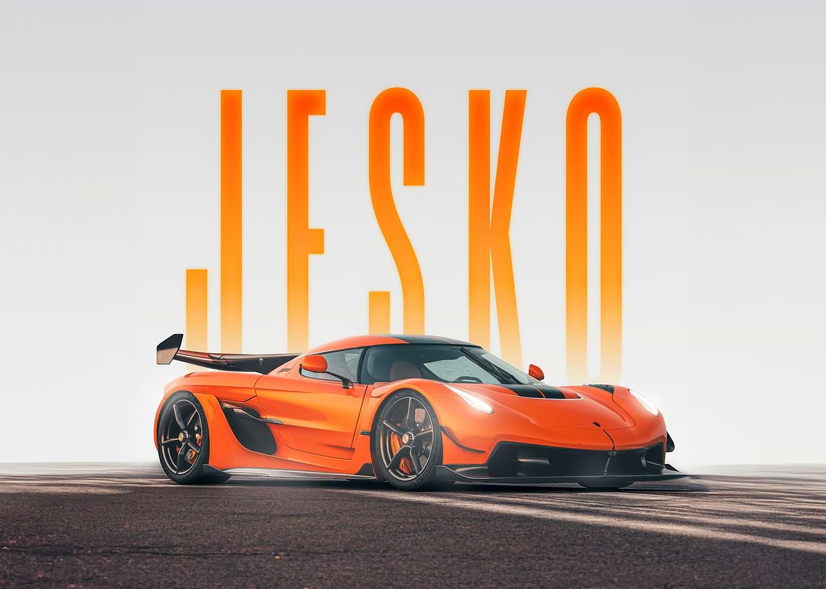 'Koenigsegg Jesko Poster' Poster, picture, metal print, paint by ...
