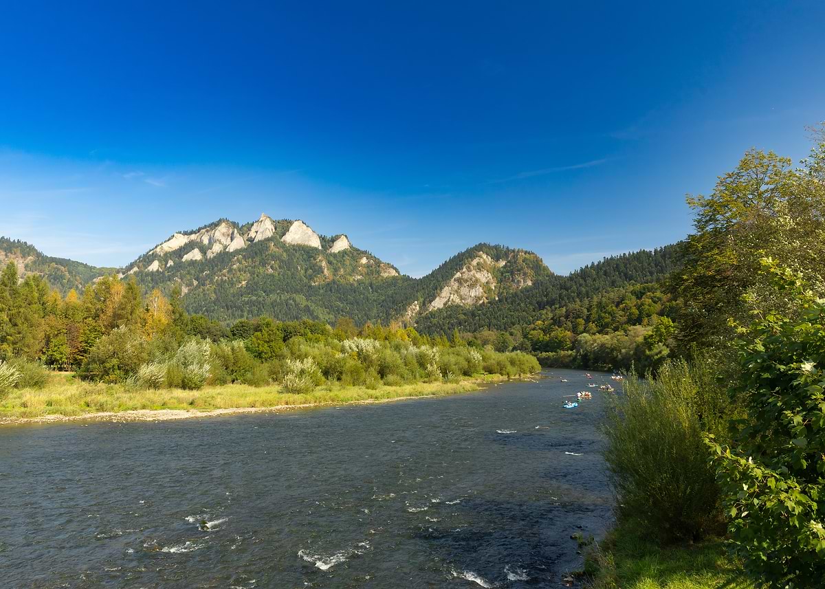 'River and Mountain Landscape' Poster, picture, metal print, paint by ...
