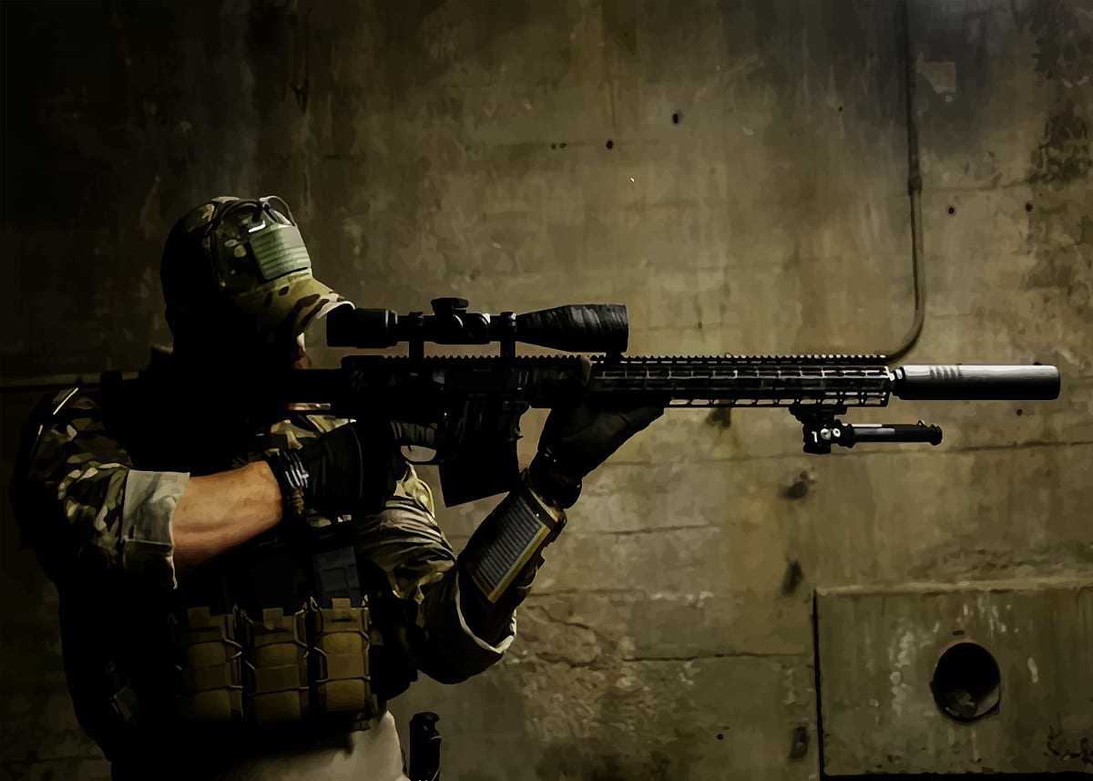 'Military Sniper Rifle' Poster, picture, metal print, paint by aca nehi ...