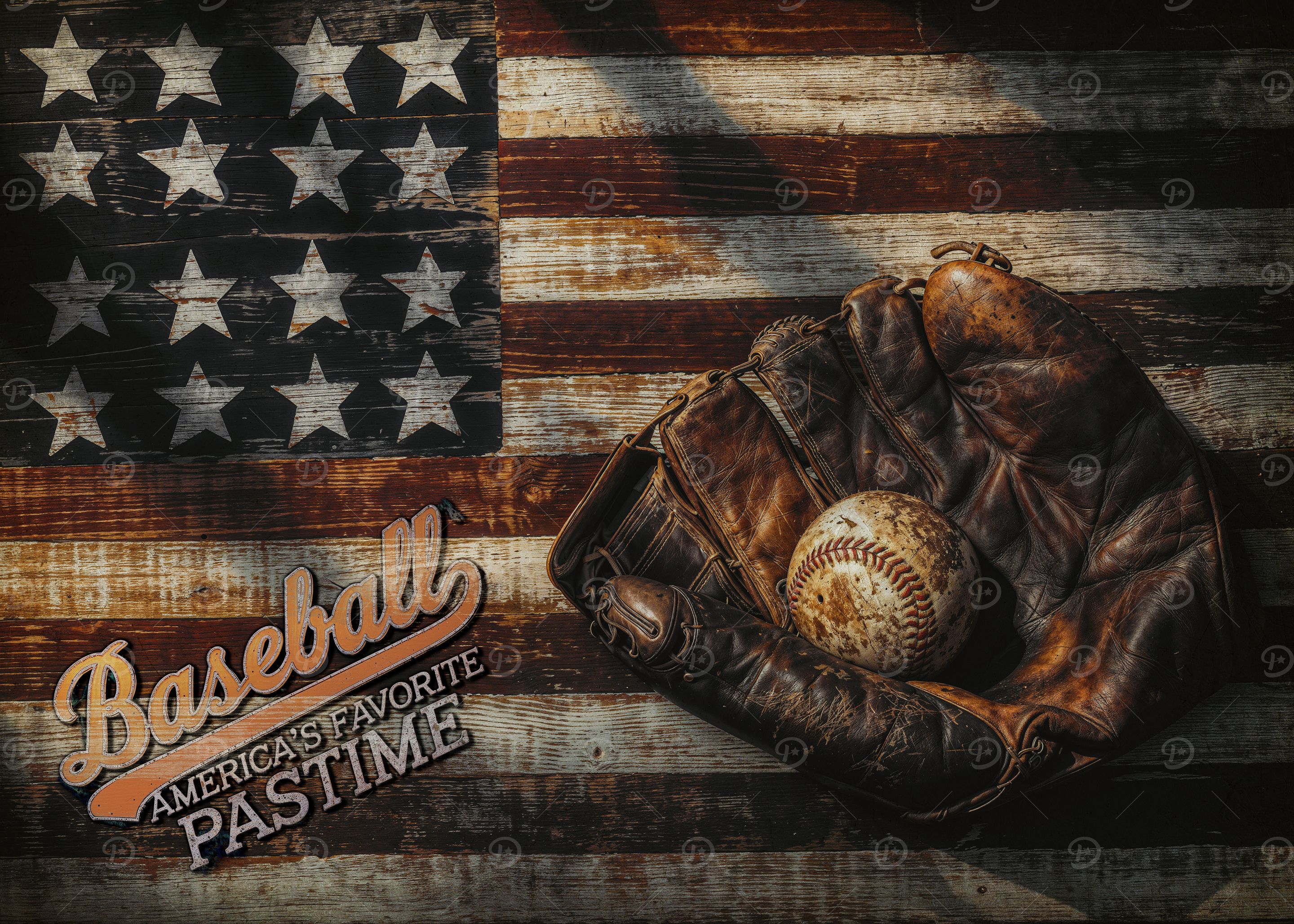 'Baseball: America's Favorite Pastime' Poster, picture, metal print ...