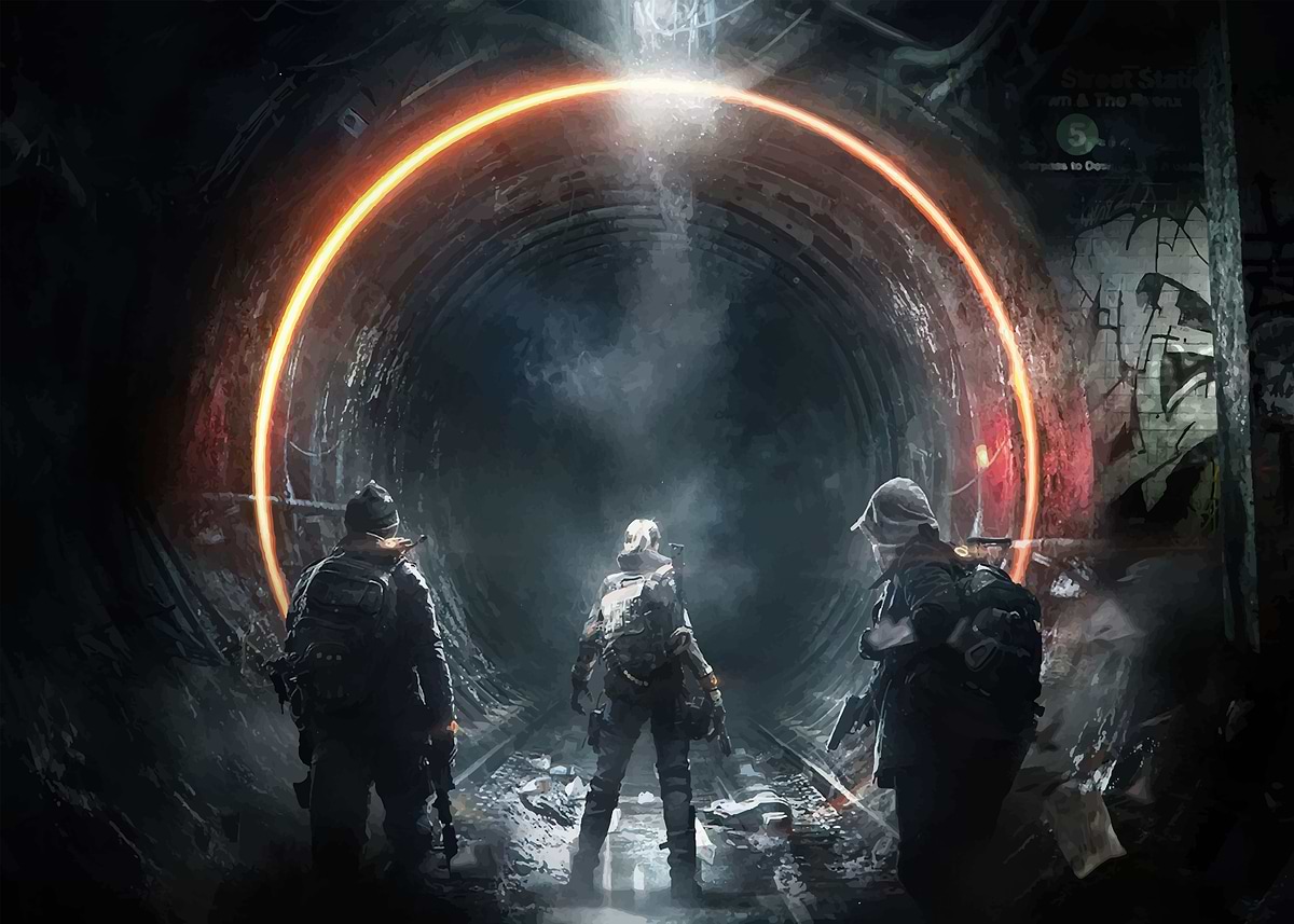 'Post-Apocalyptic Tunnel' Poster, picture, metal print, paint by aca ...