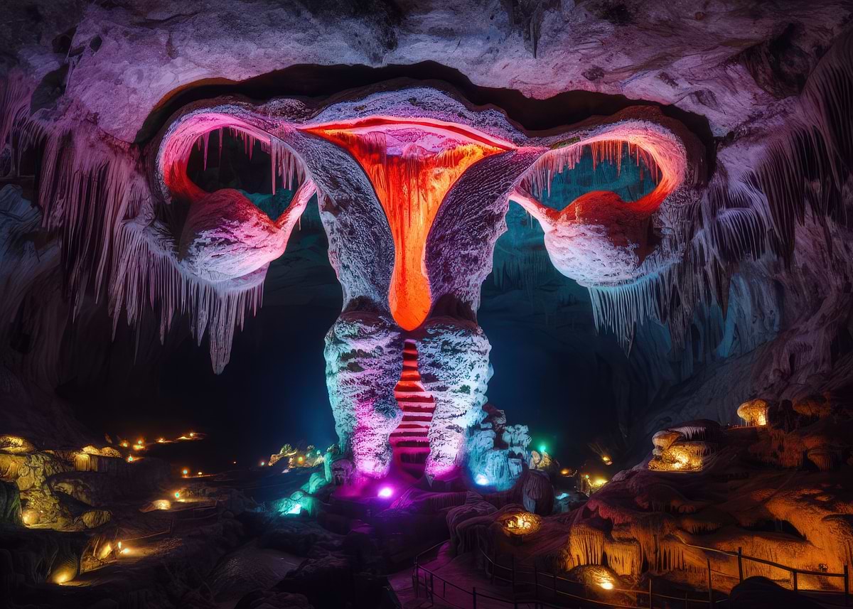 'Uterus Cave' Poster, picture, metal print, paint by Ricardo Betanho ...
