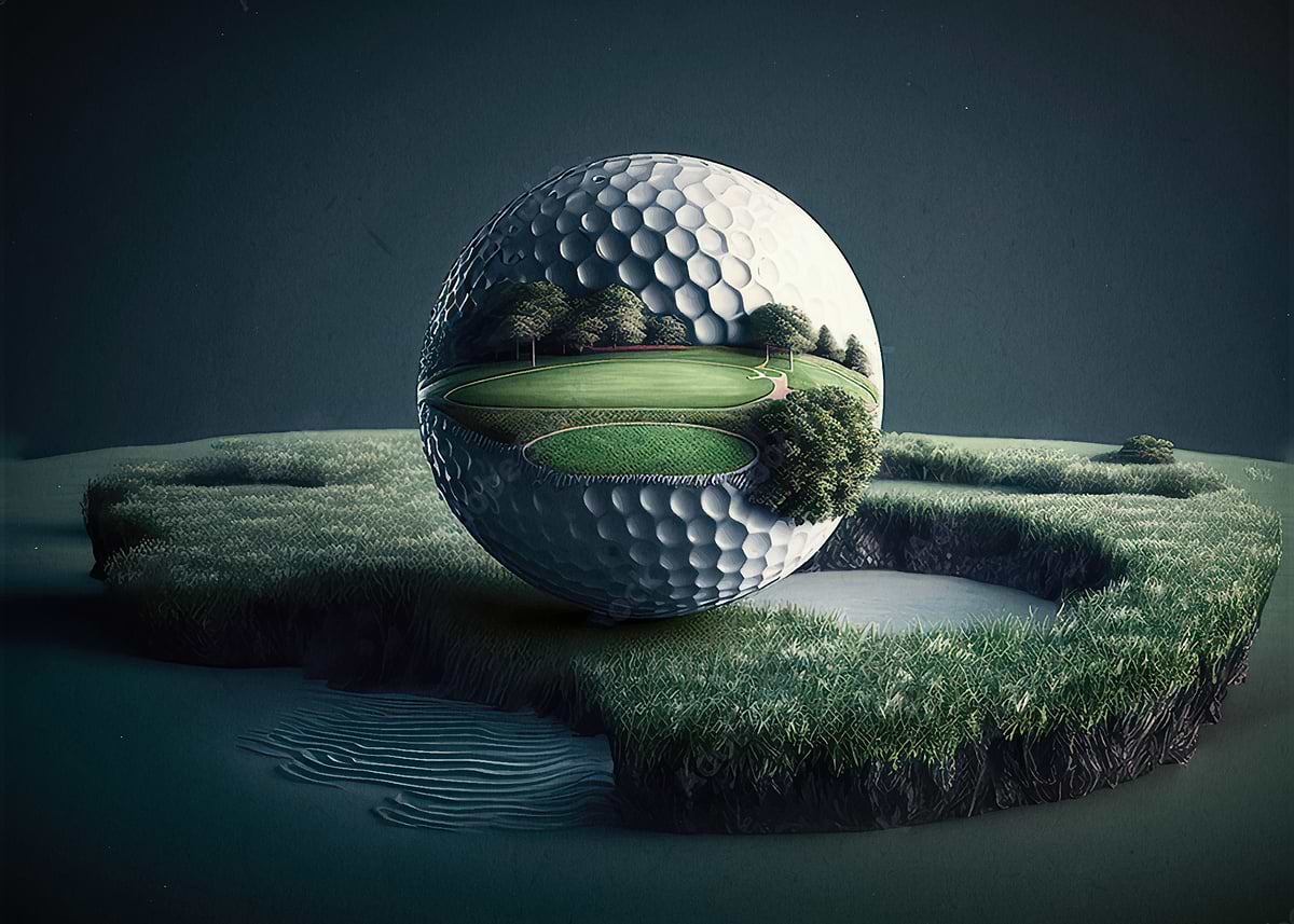 'Golf Ball World' Poster, picture, metal print, paint by JadynOrn ...